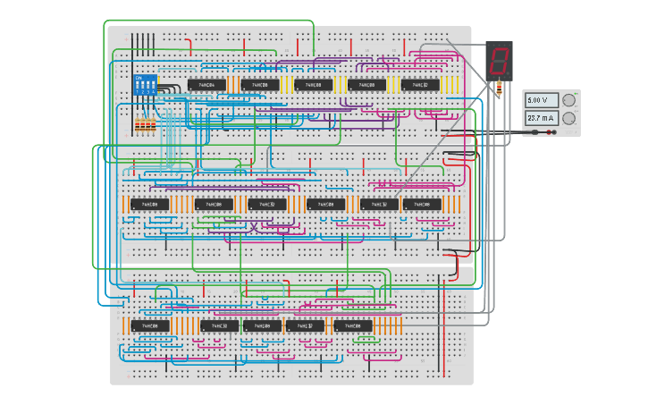 Circuit Design Binary To Hex Tinkercad