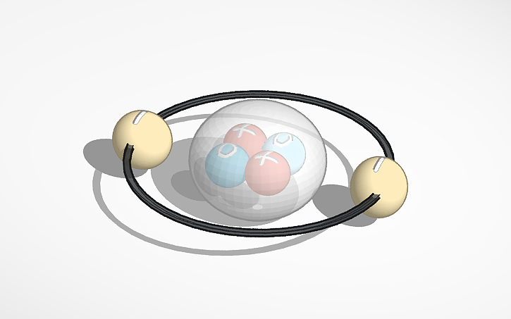 3D design The most popular Helium atom! - Tinkercad
