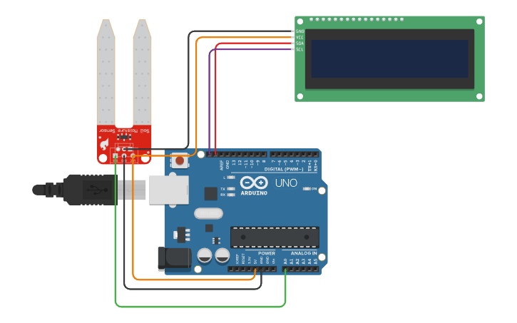 Circuit design Soil Moisture Sensor 21'454 - Tinkercad