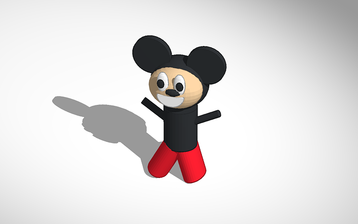 3D design mickey mouse - Tinkercad