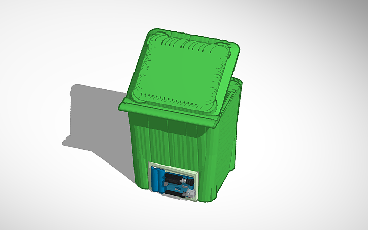 3D design Smart Trash Bin for Smart City - Tinkercad