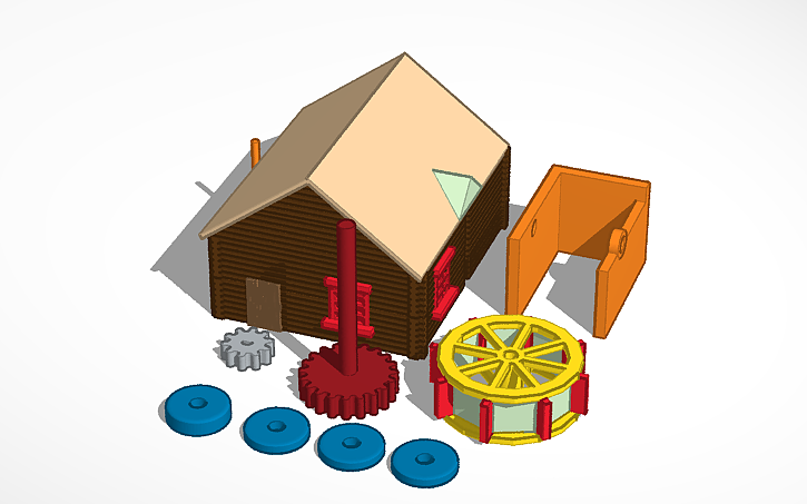 3D design Watermill-01 - Tinkercad