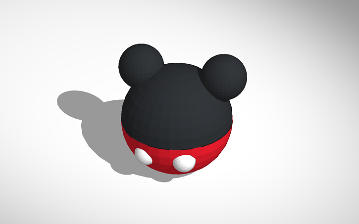 3D design Mickey Mouse - Tinkercad