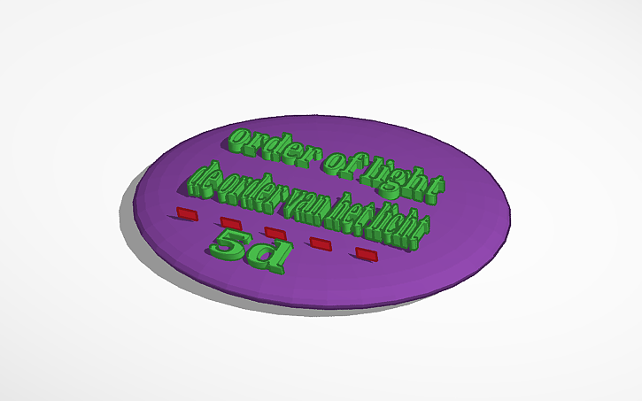 3D design order of light badge - Tinkercad