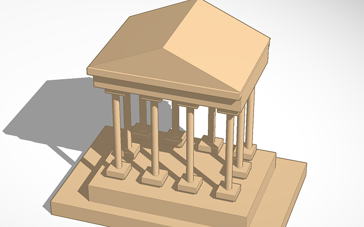 3D design Ancient Greek Temple - Tinkercad