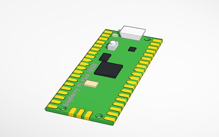 3D design Raspberry Pi Pico - Tinkercad