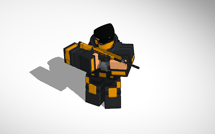 3D design TDS golden soldier (Tower Defense Simulator) - Tinkercad