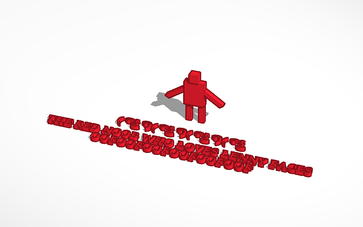 3D design 2 in 1. Roblox and lenny faces. Red and Noobs. Tinkercad and ...