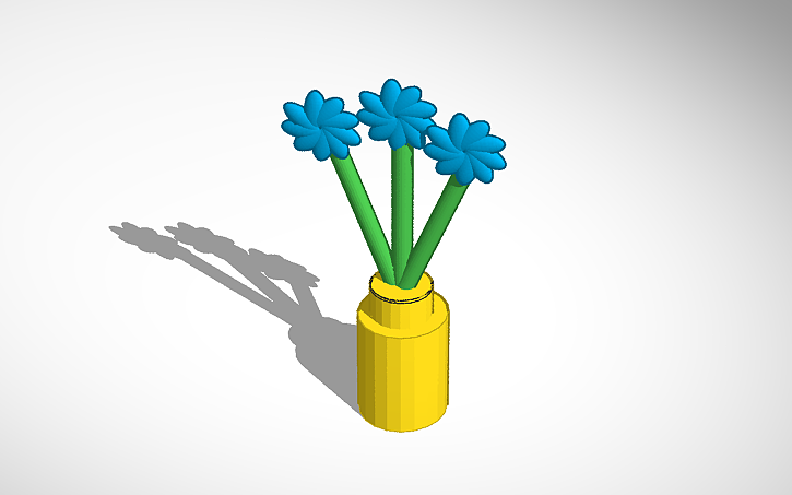 3D design flower vase - Tinkercad