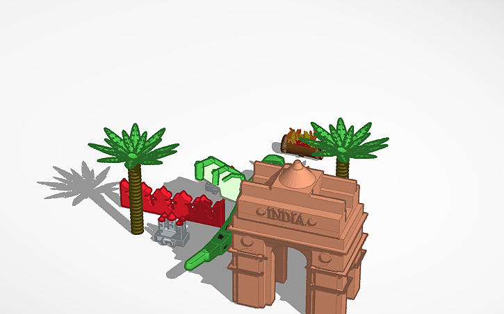 3D design blocky dragon - Tinkercad
