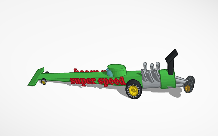 3D design DRAGSTER - Tinkercad