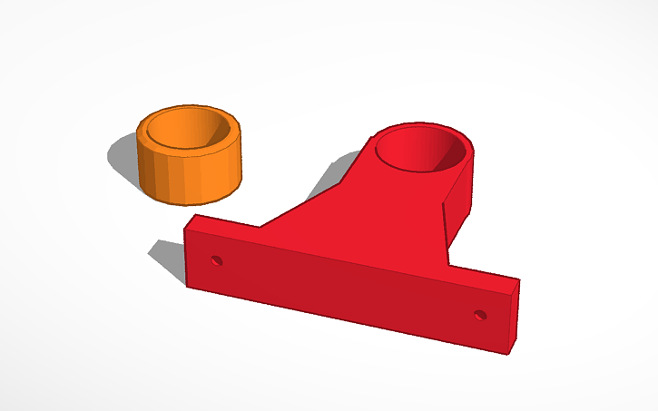 3D design rod hanger - Tinkercad