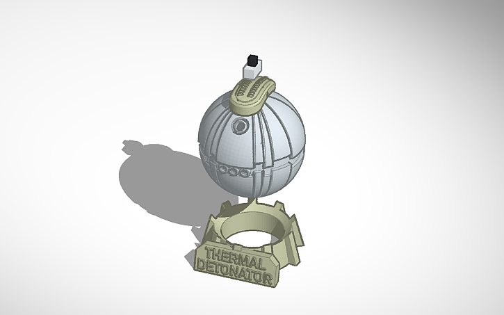 3D design Thermal Detonator and Stand - Tinkercad