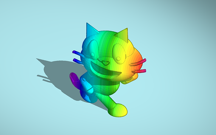 3D design Rainbow Scratch Cat! - Tinkercad