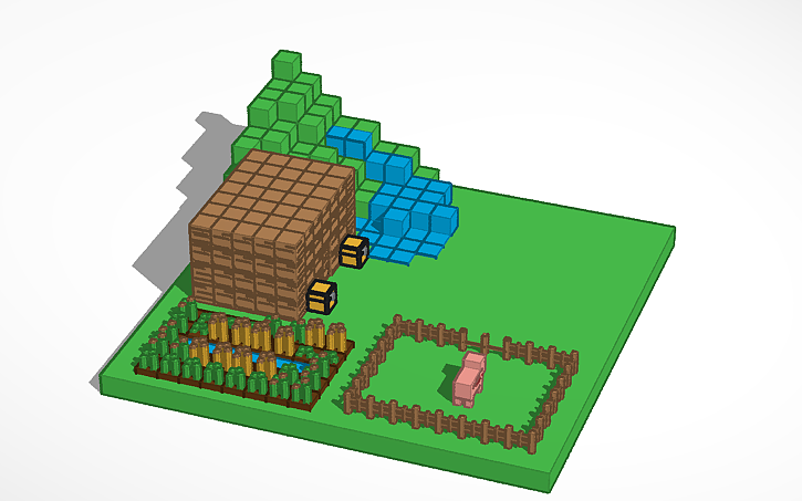 3D design Minecraft world - Tinkercad