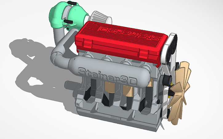 3D design K20 engine Honda - Tinkercad