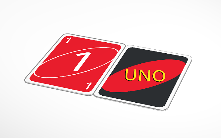 3D design Singular UNO Card - Tinkercad