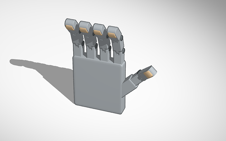 3D design hand robot - Tinkercad