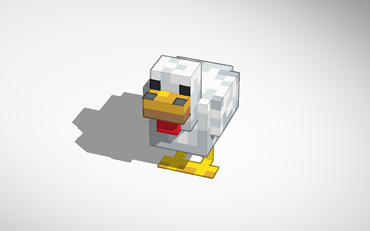 3D design Minecraft Chicken - Tinkercad