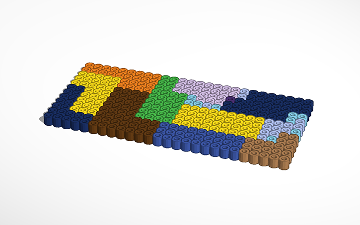 3D design PIXEL PUZZELS - Tinkercad