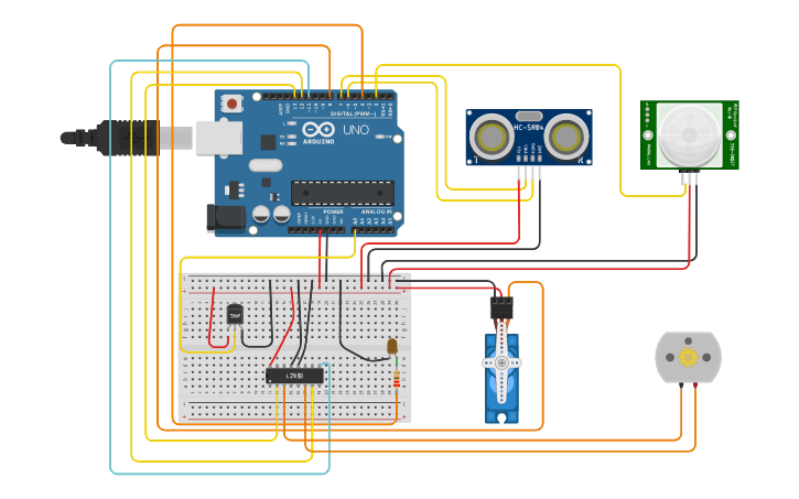 Circuit design Simple Home Automation using Arduino - Tinkercad