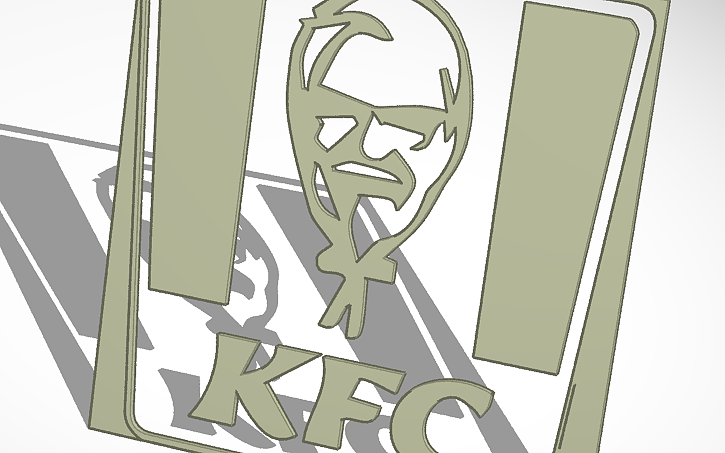 3D design KFC logo redrawn - Tinkercad