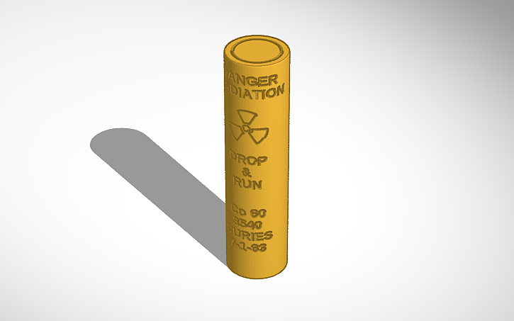 3D design Cobalt Radiation Source - Tinkercad