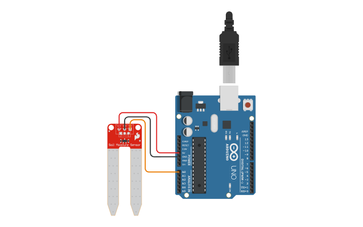 Circuit design Basic Sensor Configuration - Tinkercad