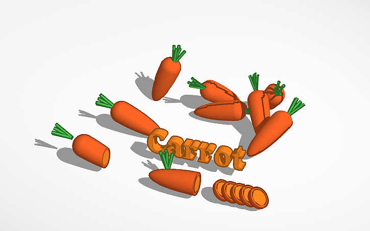 3D design Carrot - Tinkercad