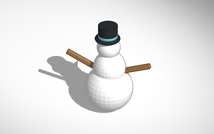 3D design Snowman - Tinkercad