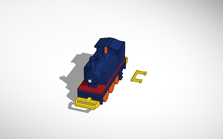 3D design Paper railway E5 steam electric tank engine - Tinkercad