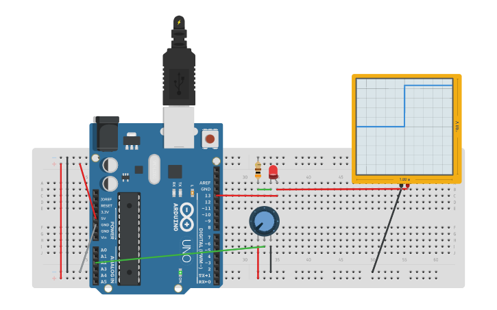 Circuit design Osciloscope basics - Tinkercad