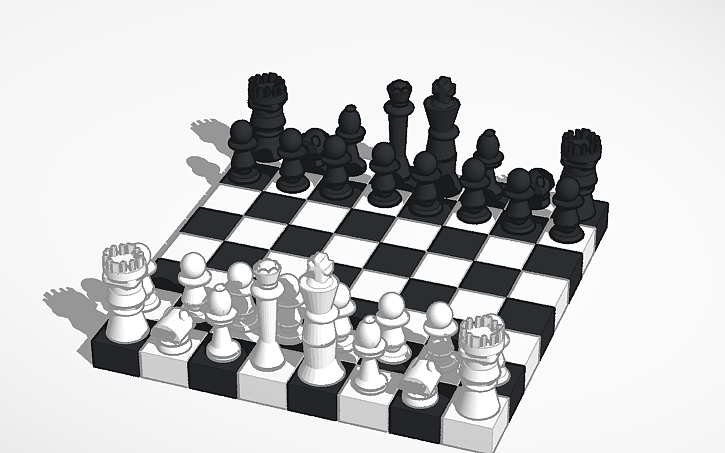 3D design Chess Board - Tinkercad