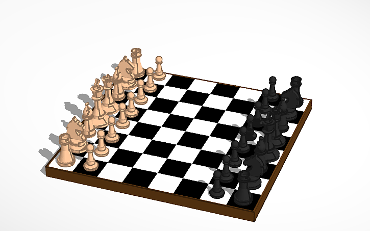 3D design Chess Board - Tinkercad
