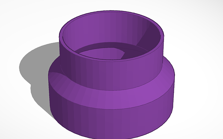 3D design pipe reducer / adapter - Tinkercad