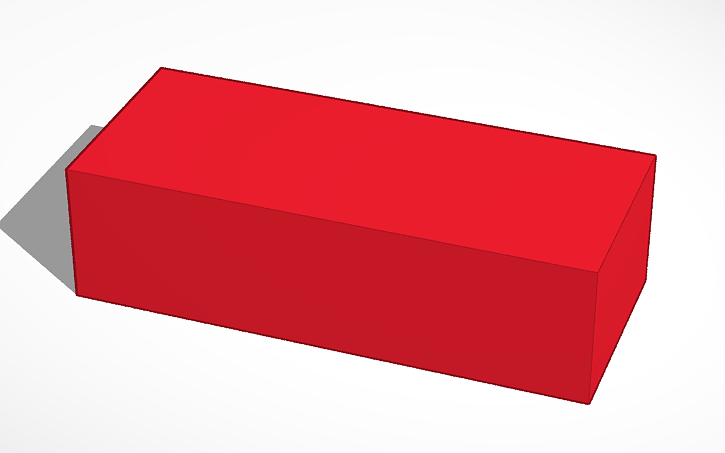 3D design red block - Tinkercad