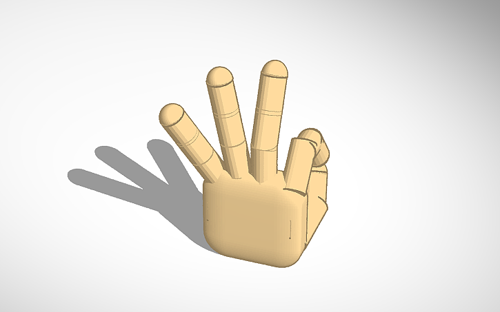 3D design Hand - Tinkercad