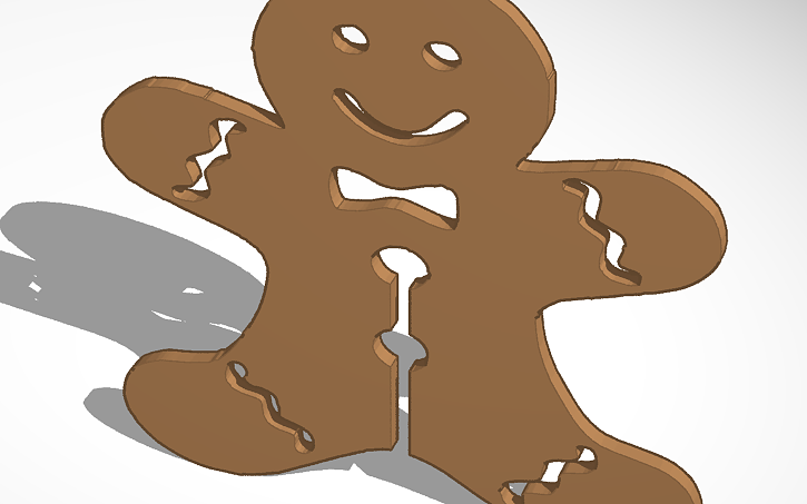 3D design kiki and pareena gingerbread man - Tinkercad