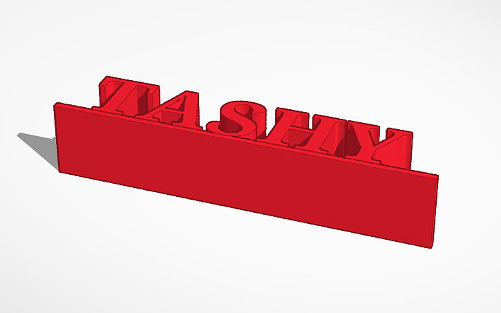 3D design desk to name tagTashy - Tinkercad