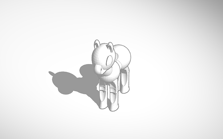 3D design MLP pony base (my little pony) - Tinkercad