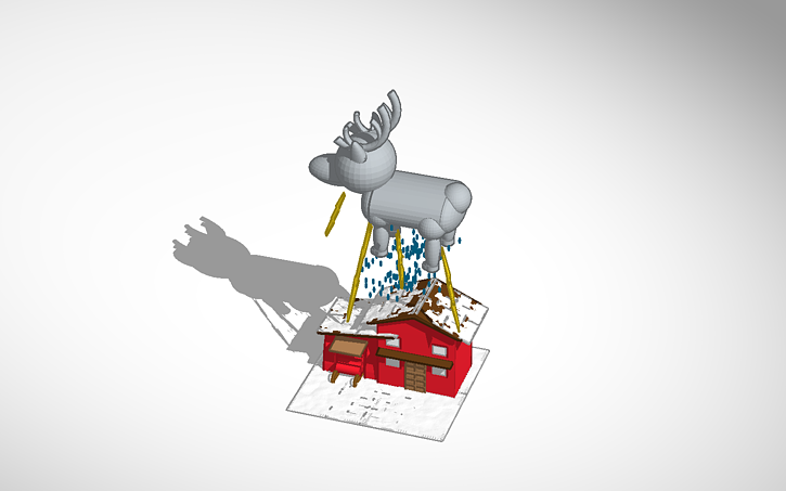 3D design RAIN deer - Tinkercad
