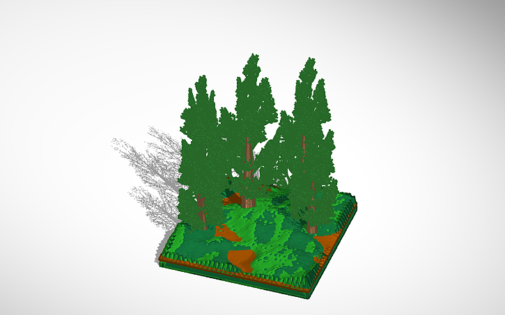 3D design Pine forest - Tinkercad