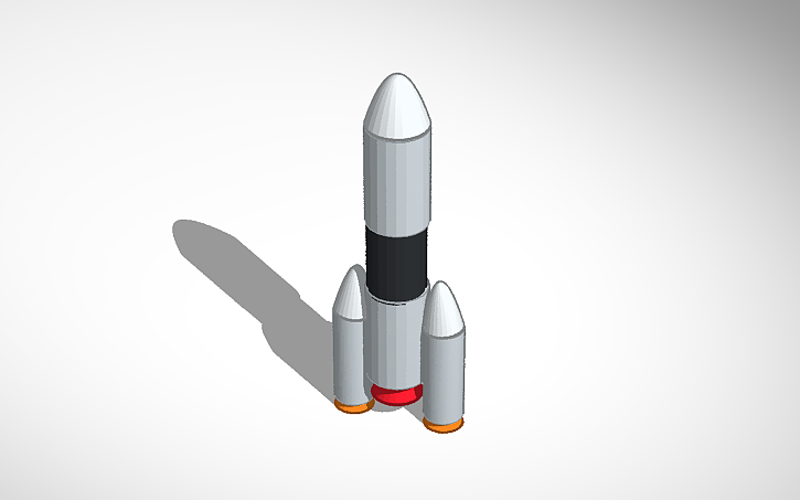 3D design GSLV Mk III - Tinkercad
