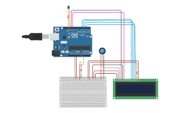 Circuit design Sensor LDR - Tinkercad