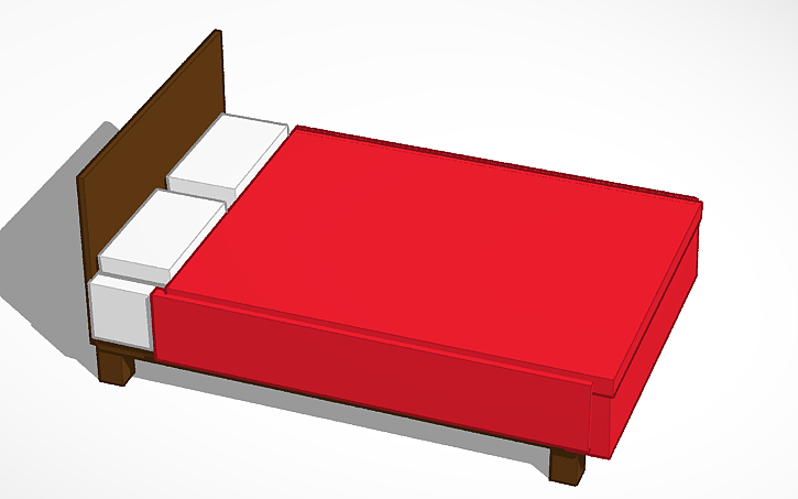3D design Minecraft Bed - Tinkercad
