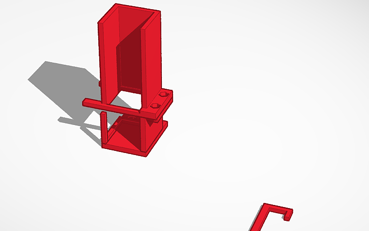 3D design top drop-box - Tinkercad