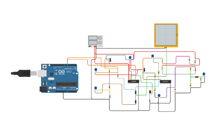 Circuit design Ecg simulator - Tinkercad