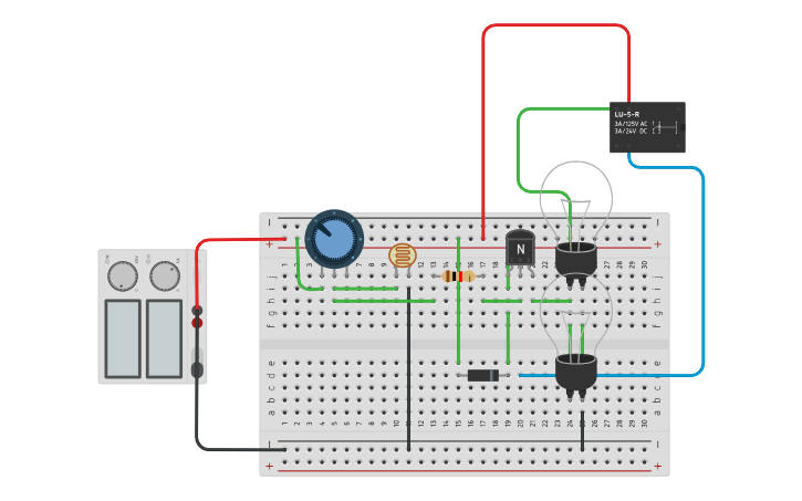 Circuit design Sensor de Luz - Tinkercad