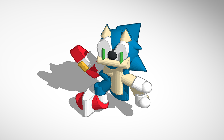 3D design Sonic Super Smash Bros Ultimate - Tinkercad