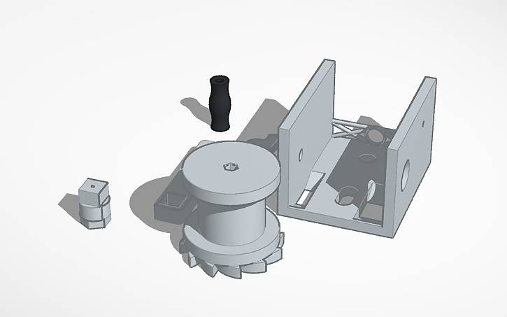 3D design Hand Crank Winch - Tinkercad